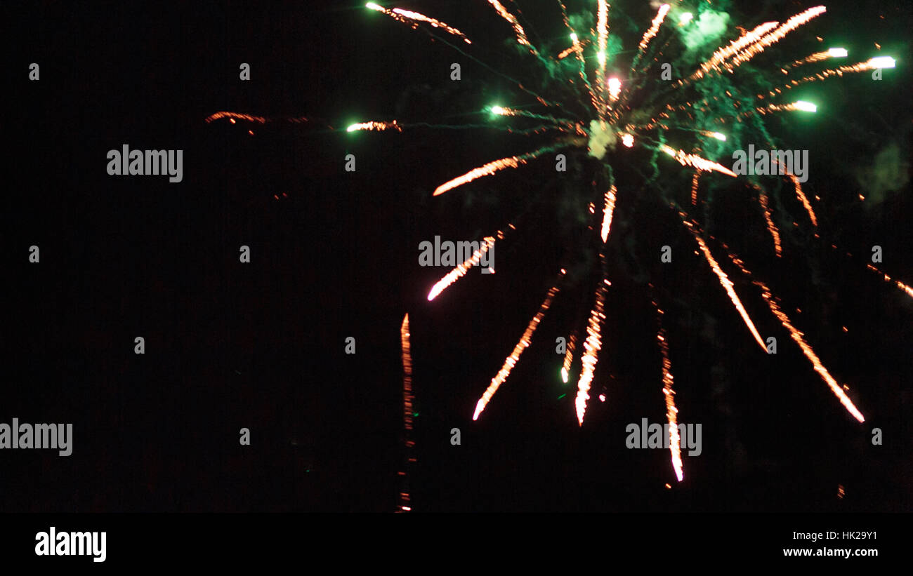 powerful fireworks in the night sky Stock Photo - Alamy