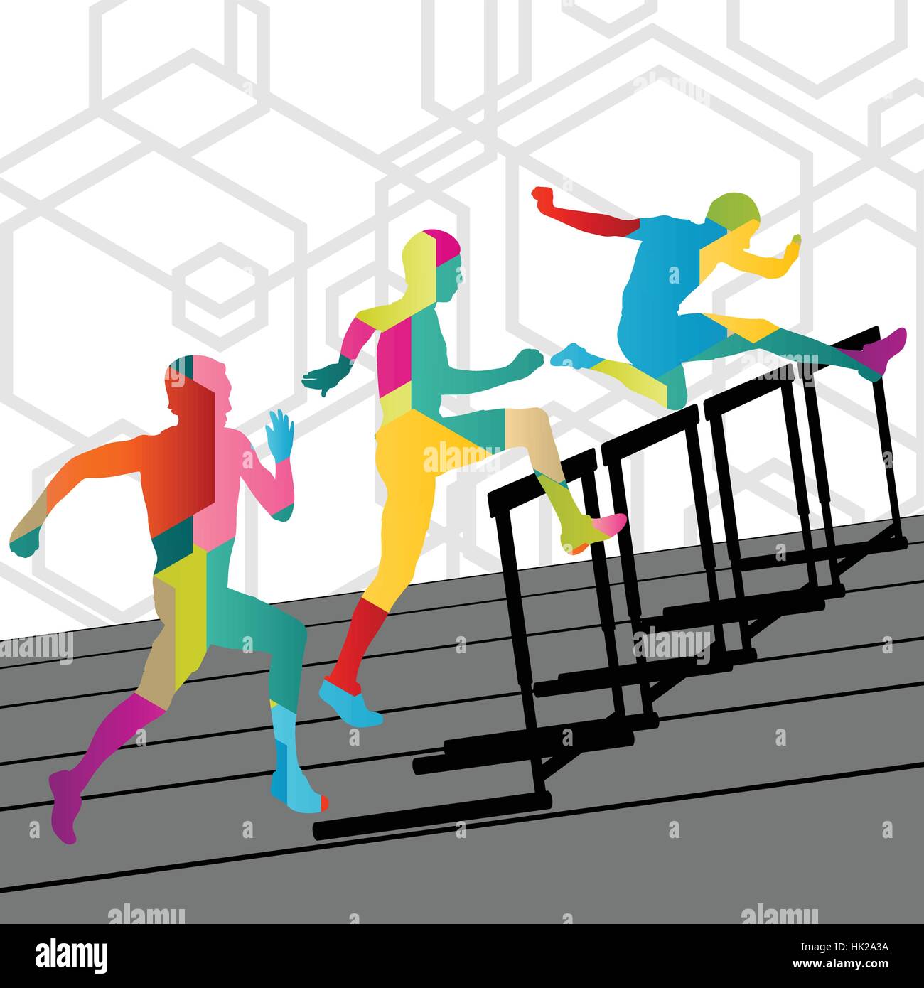 Hurdle running legs Stock Vector Images - Alamy