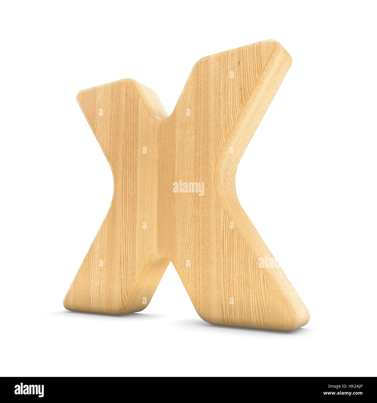 3d wood material X letter isolated white background Stock Photo - Alamy