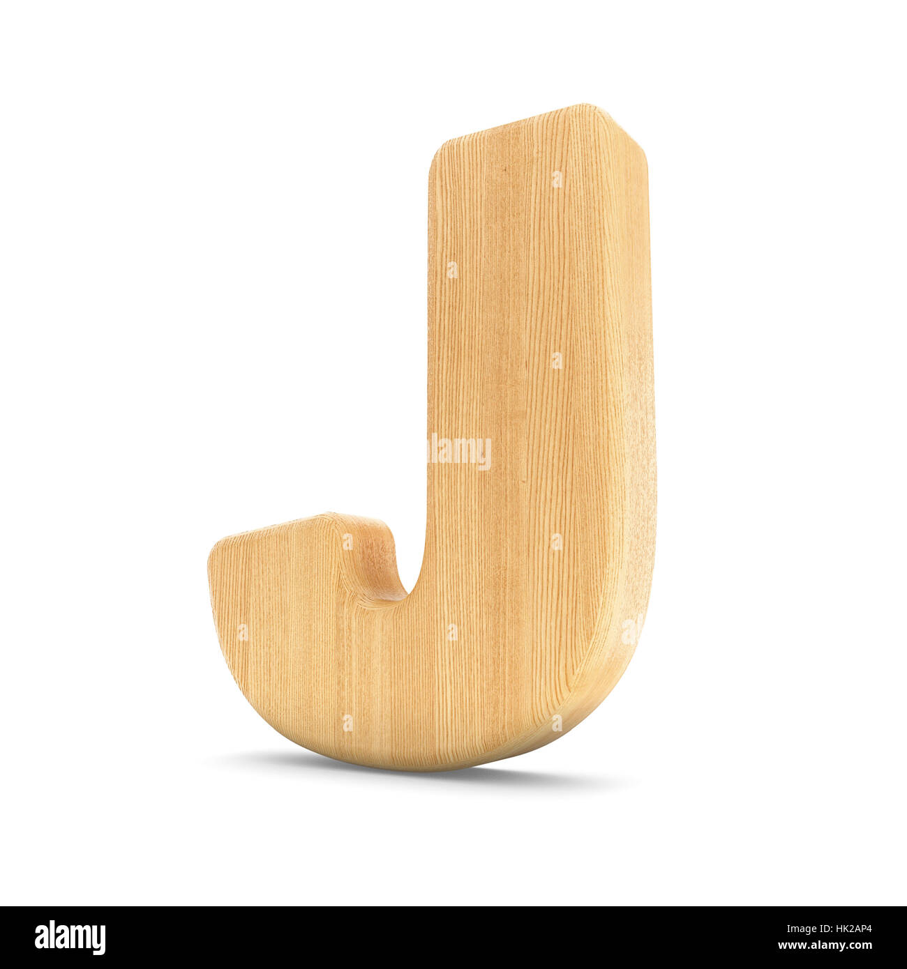 3d wood material J letter isolated white background Stock Photo - Alamy