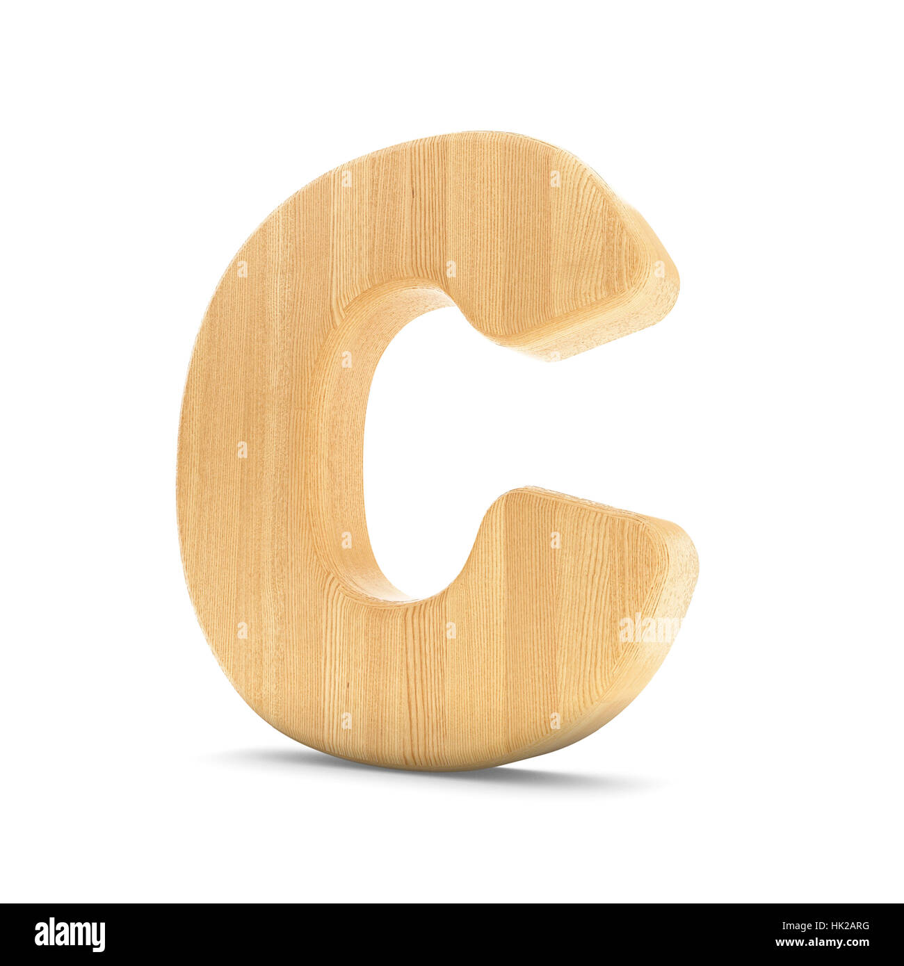 3d wood material C letter isolated white background Stock Photo - Alamy