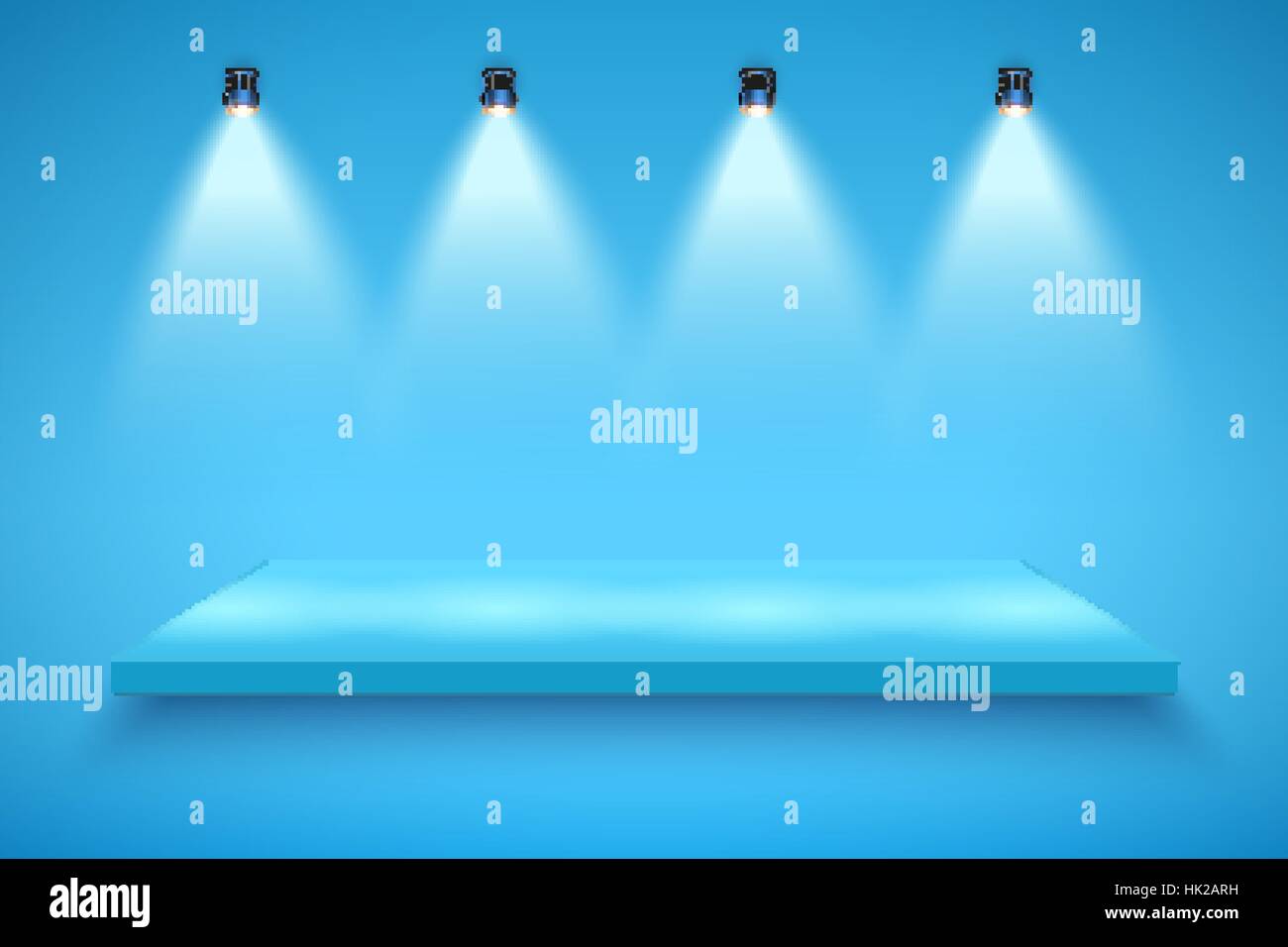 Empty wall blue color Stock Vector Images - Alamy