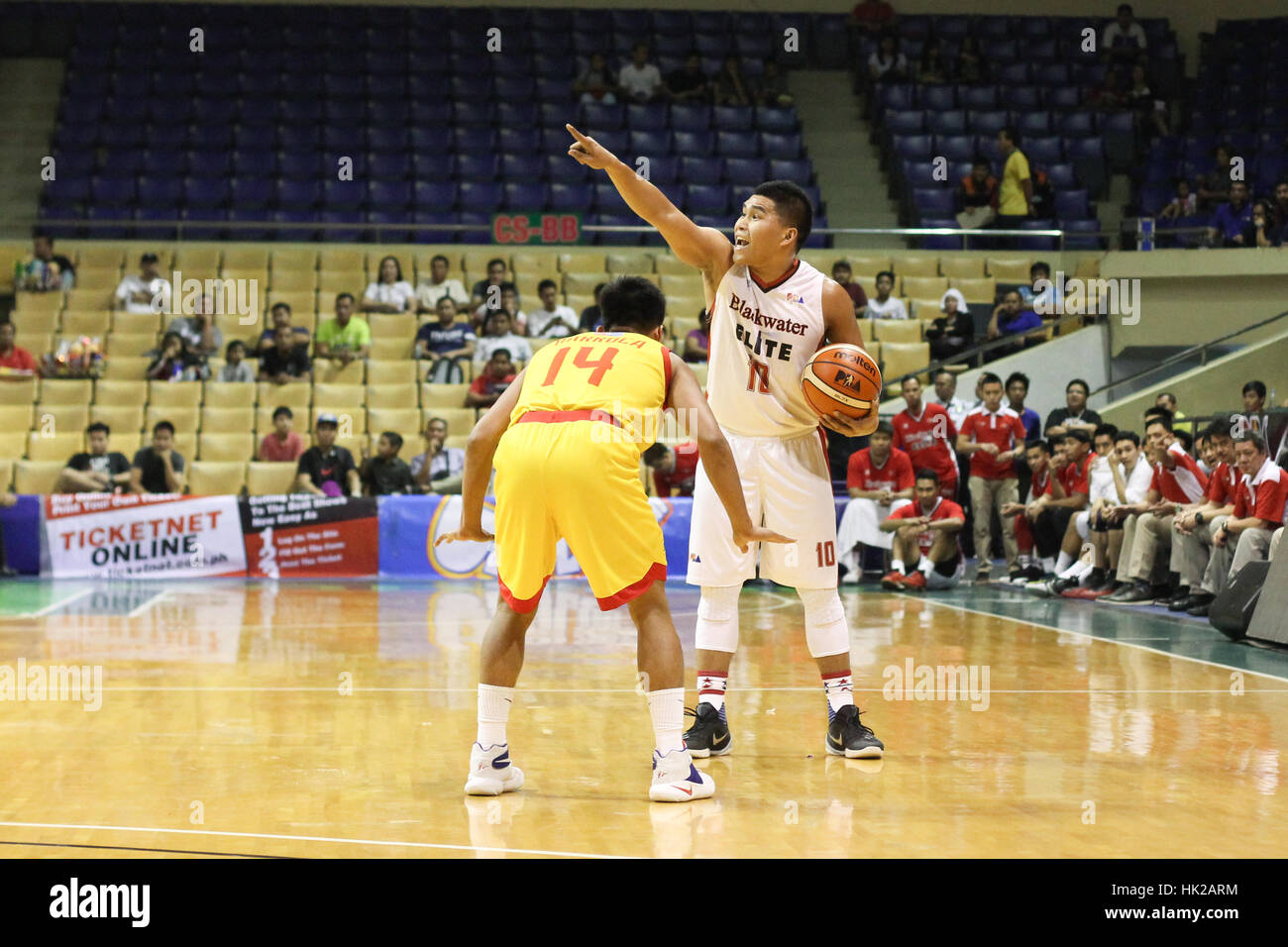 Pasay City, Philippines. 25th Jan, 2017. John Pinto of Blackwater ...