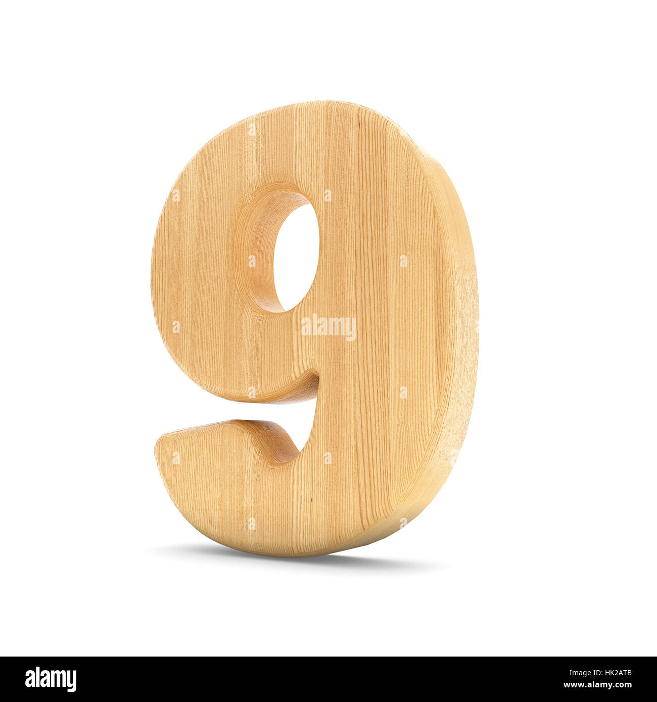 3d wood material number 9 nine isolated white background Stock Photo ...