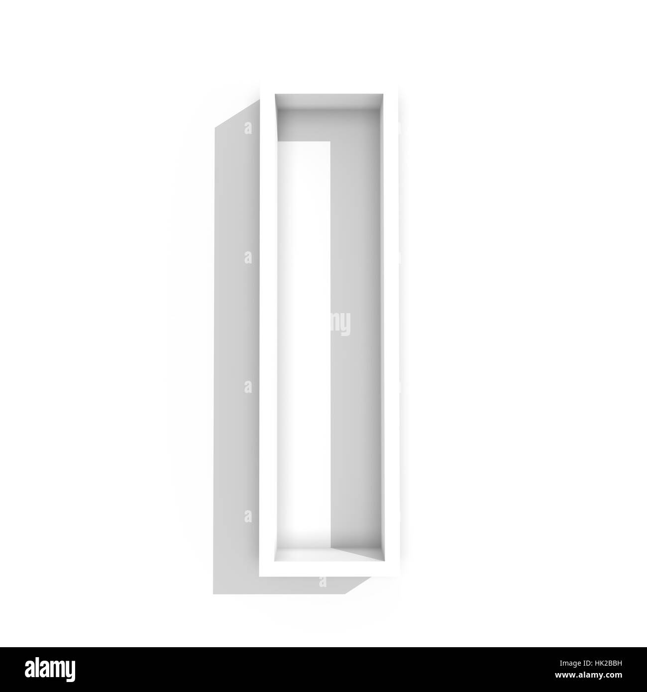 3d white isolated letter I in white background with shadow Stock Photo ...