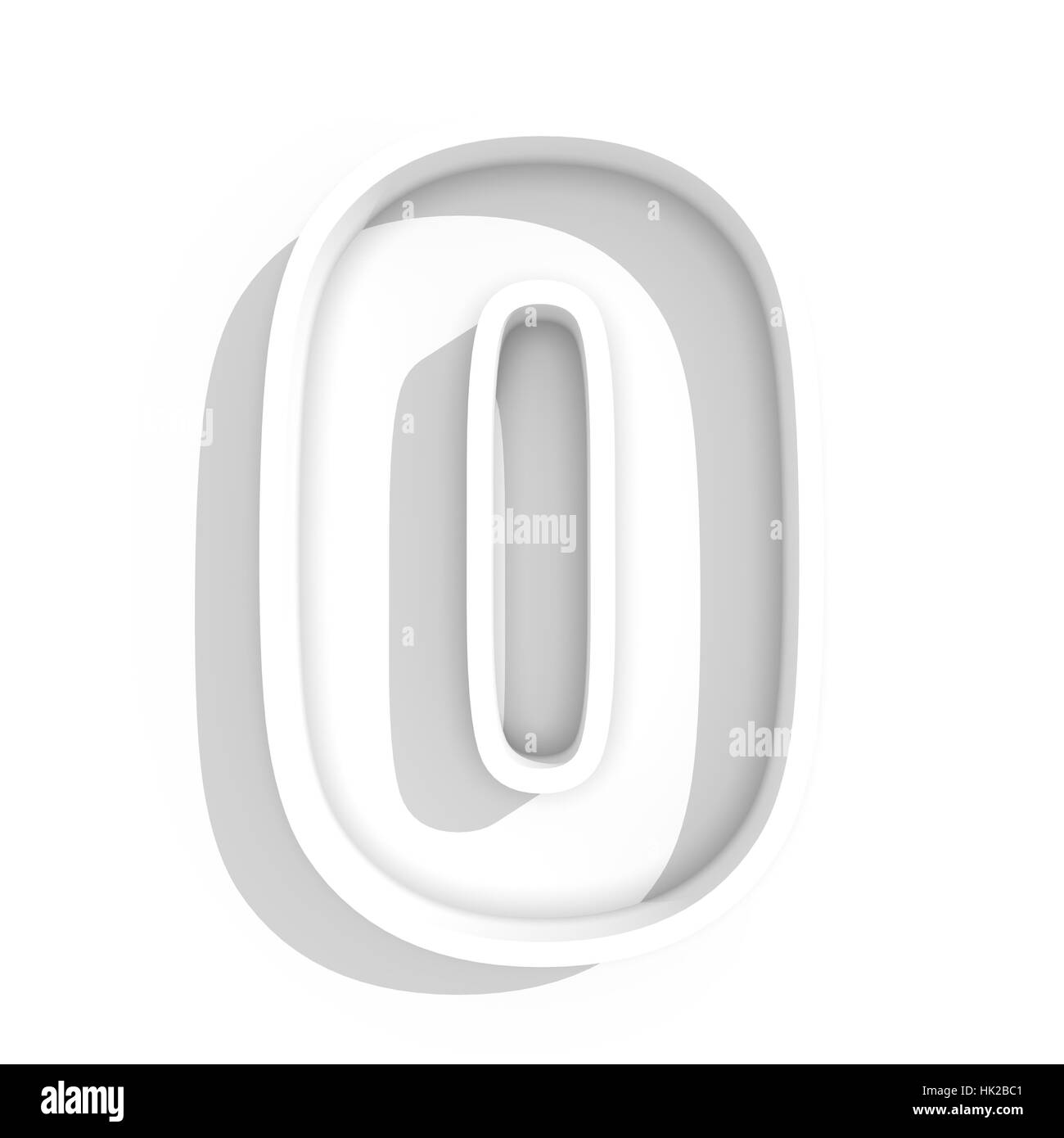 3d white isolated letter O in white background with shadow Stock Photo ...