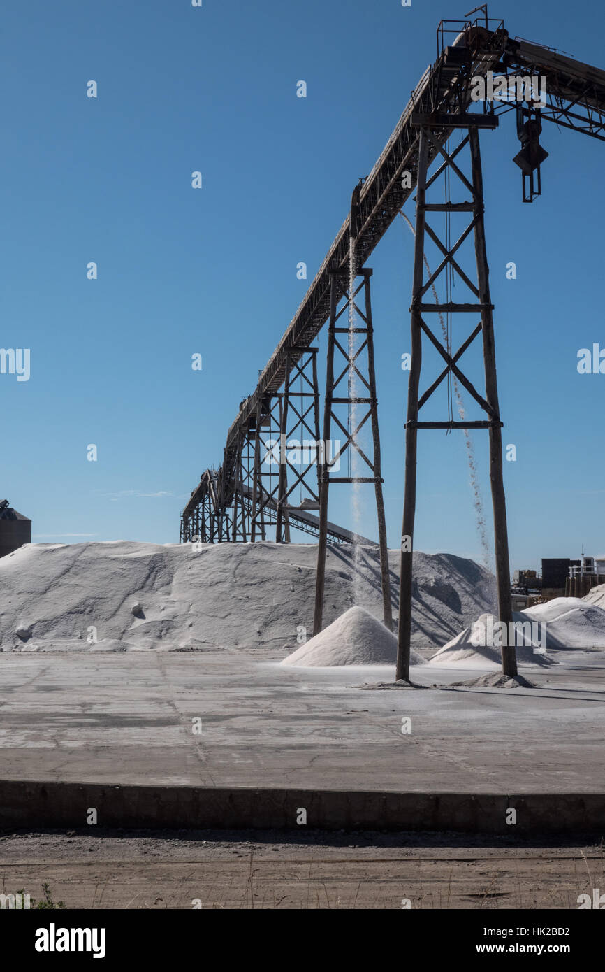 Lake Grassmere saltworks, Marlborough, South Island, New Zealand Stock ...