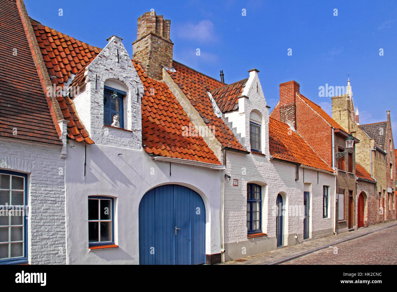 houses, blank, european, caucasian, cottage, flanders, bruges, blue ...