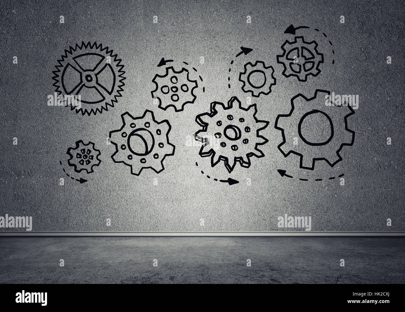 Gear mechanism as teamwork concept Stock Photo - Alamy