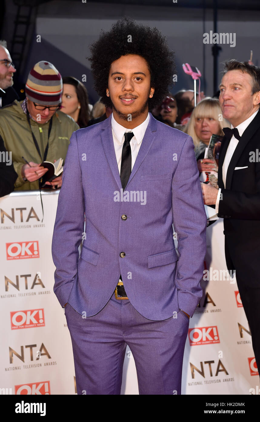 Nathan Bryon attending the National Television Awards 2017 at the O2 ...