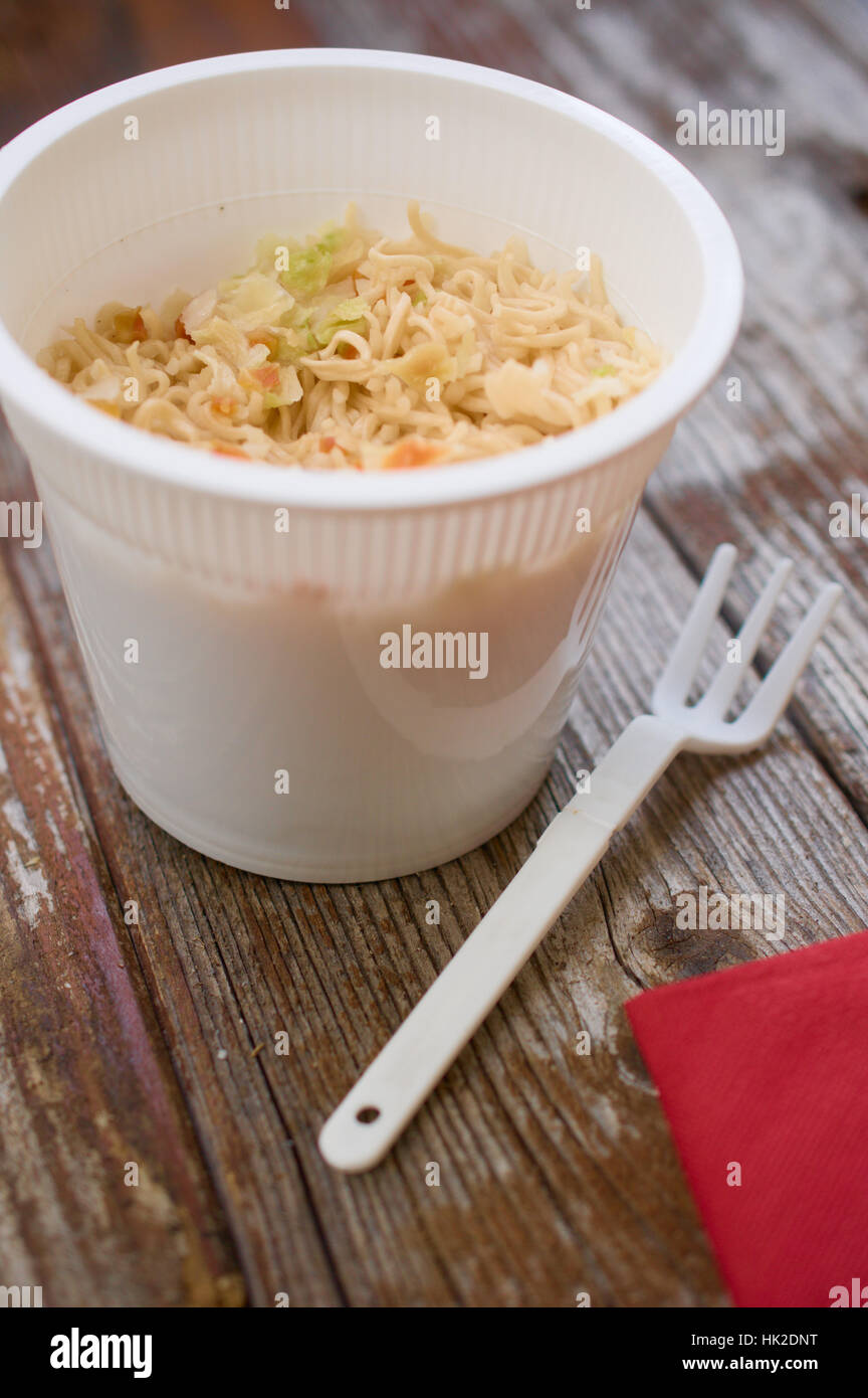 Eating instant noodles fork hi-res stock photography and images - Alamy