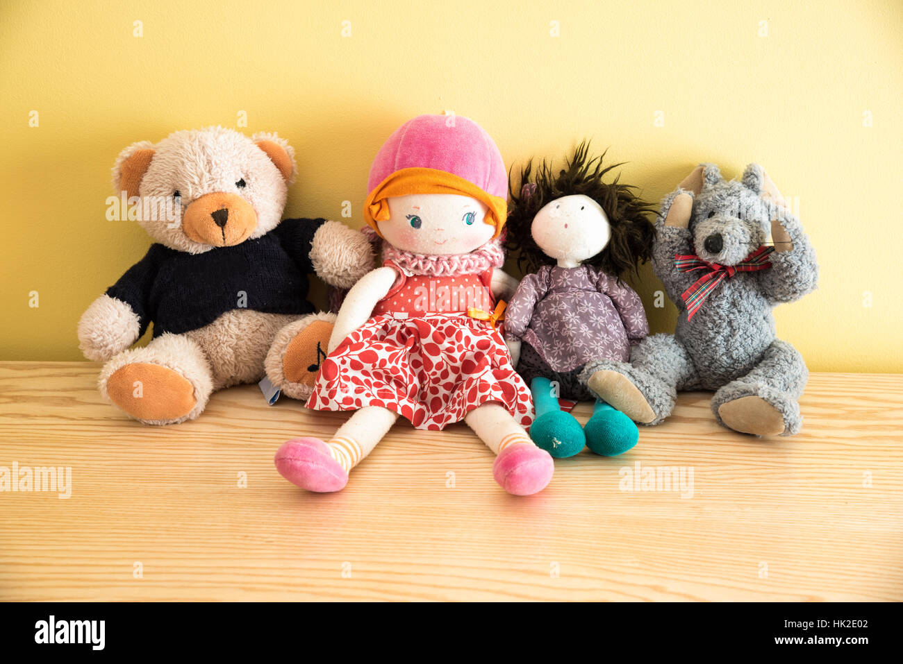 Soft toys in a child's bedroom Stock Photo - Alamy