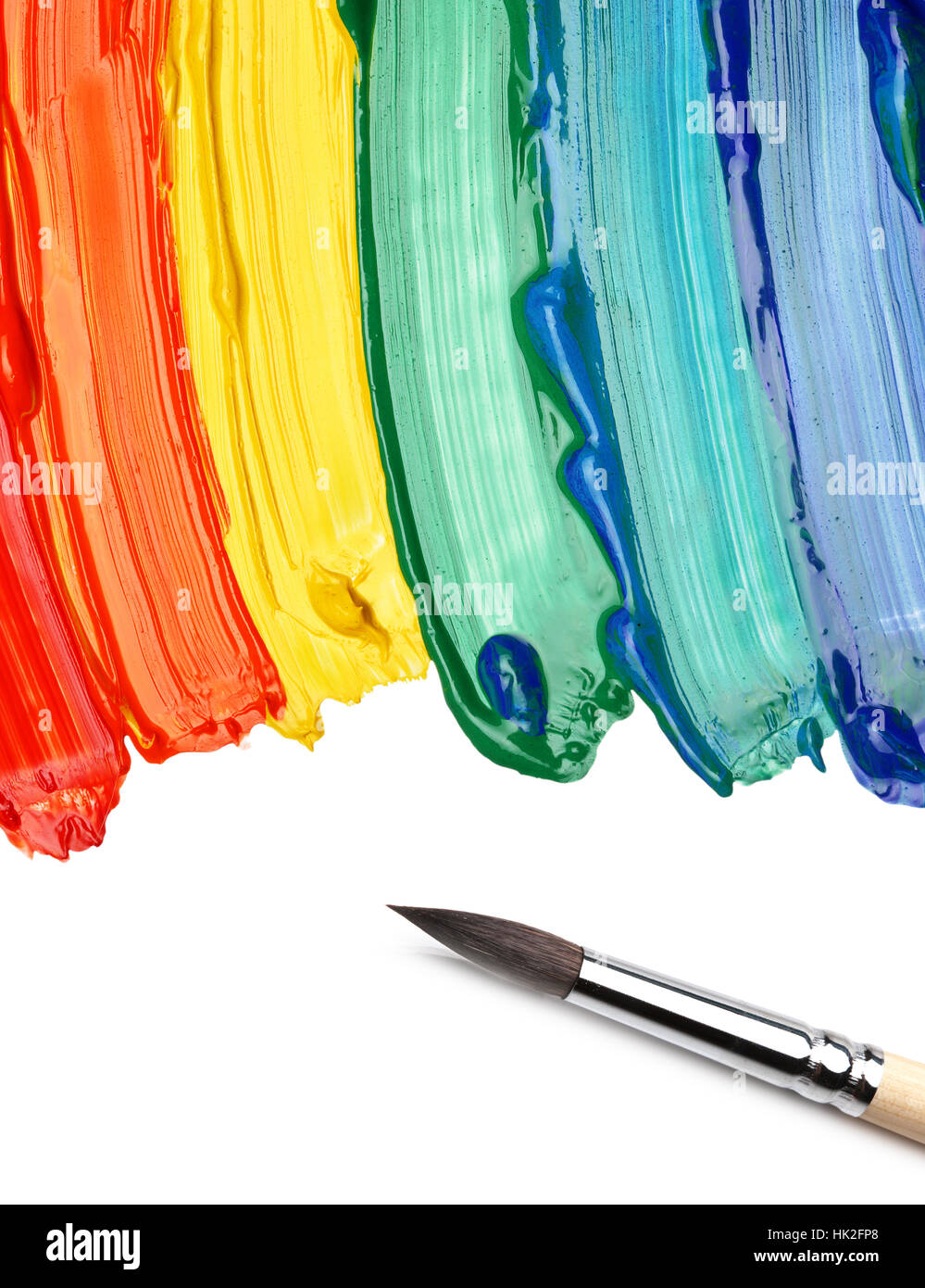 art, isolated, colour, painting, confusion, mess, rainbow, brush ...