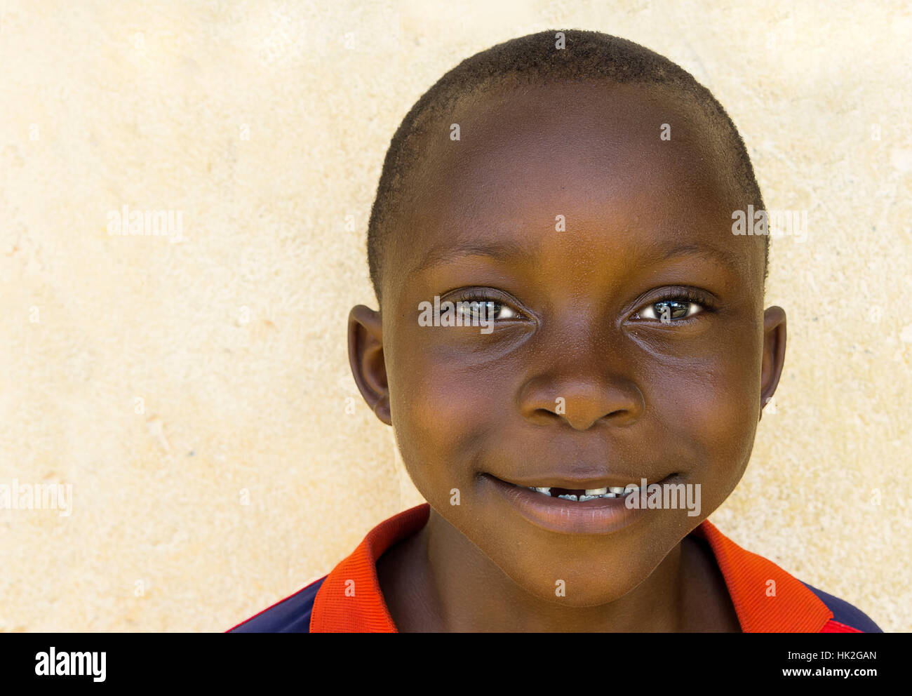 african, tooth spaces, boy, lad, male youngster, portrait, frontally ...