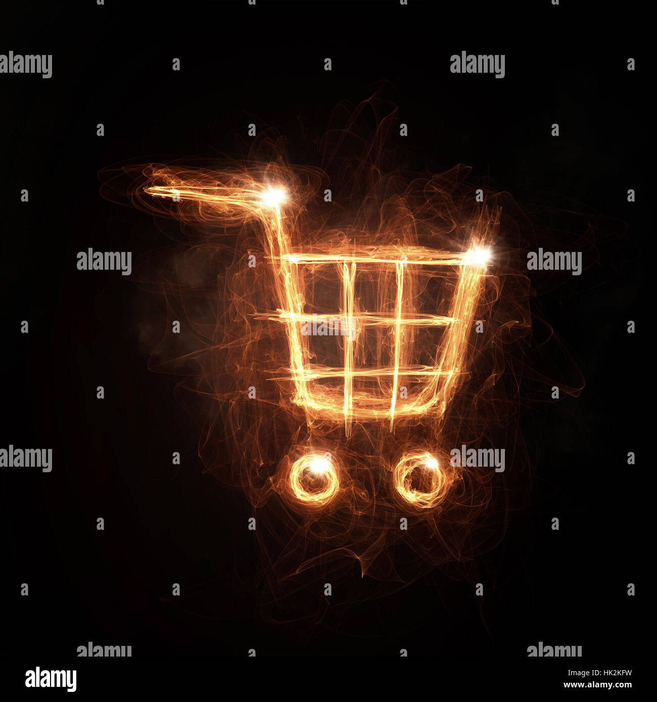 Supermarket cart on fire hi-res stock photography and images - Alamy