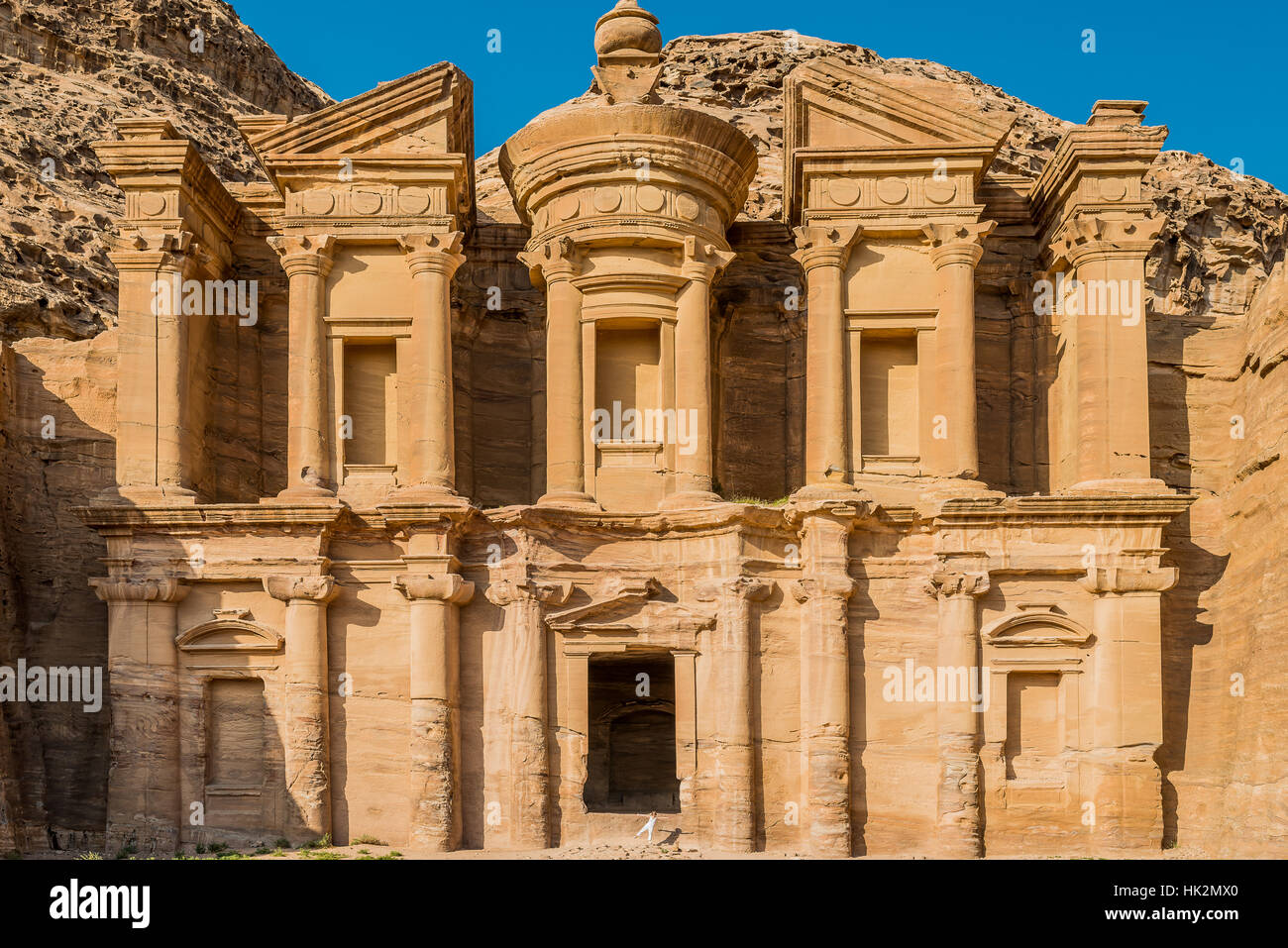 The Monastery Al Deir in nabatean petra jordan middle east Stock Photo ...