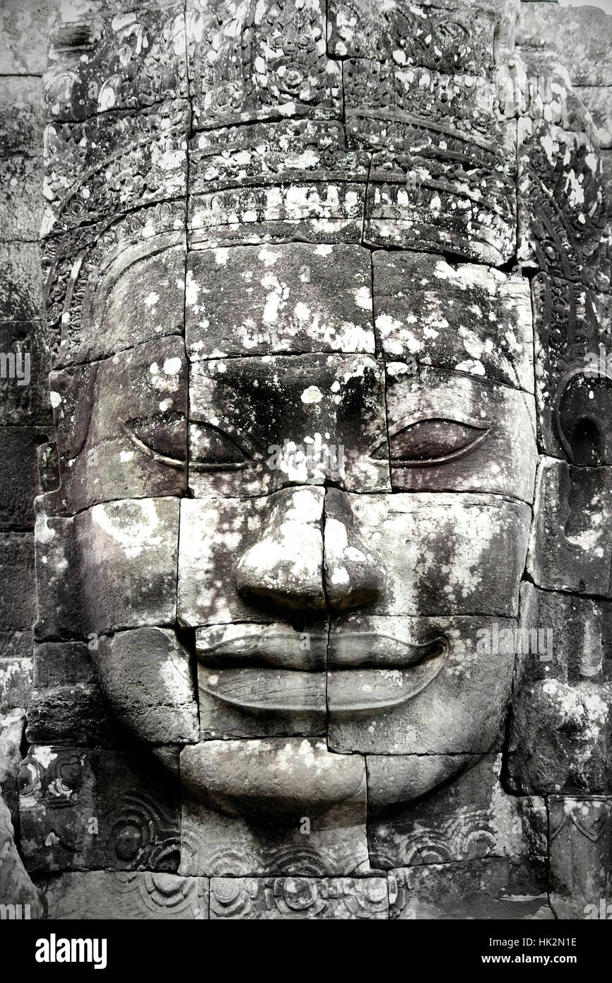 Large smiling stone face hi-res stock photography and images - Alamy