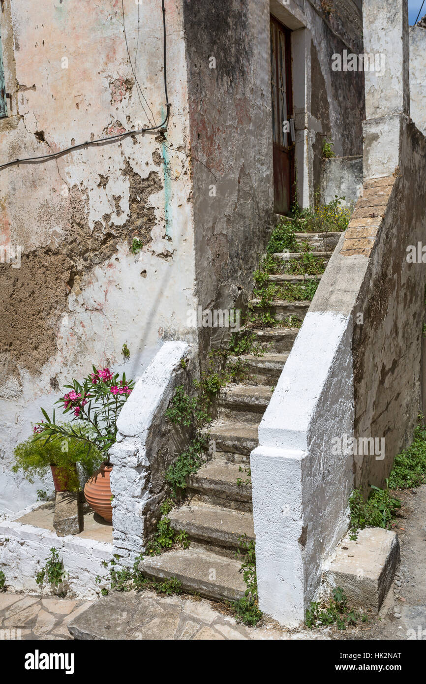 abandon, go away, depart, disappear, vanishing, stairs, house, building ...