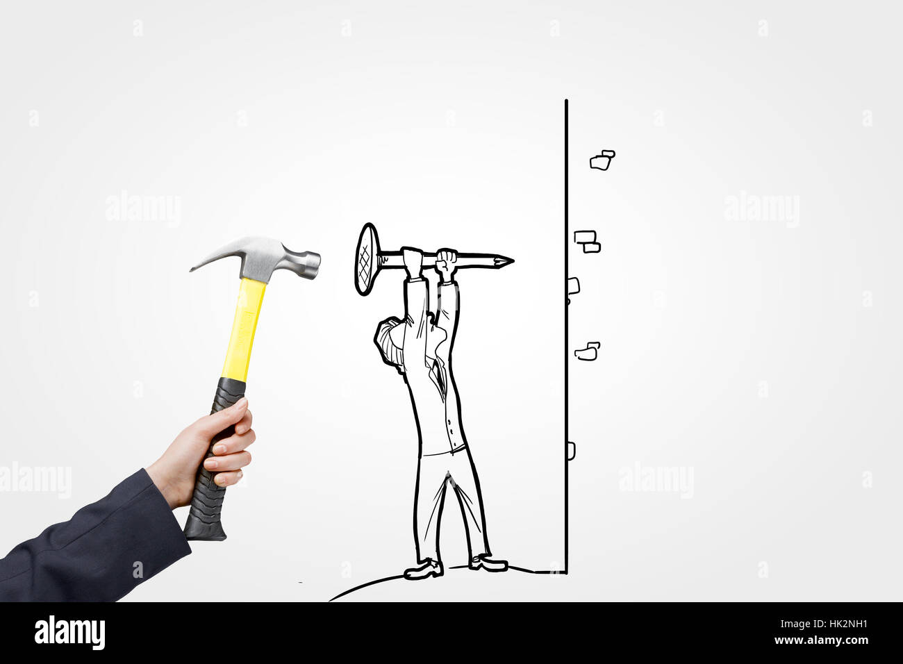 Man hitting a wall hi-res stock photography and images - Alamy