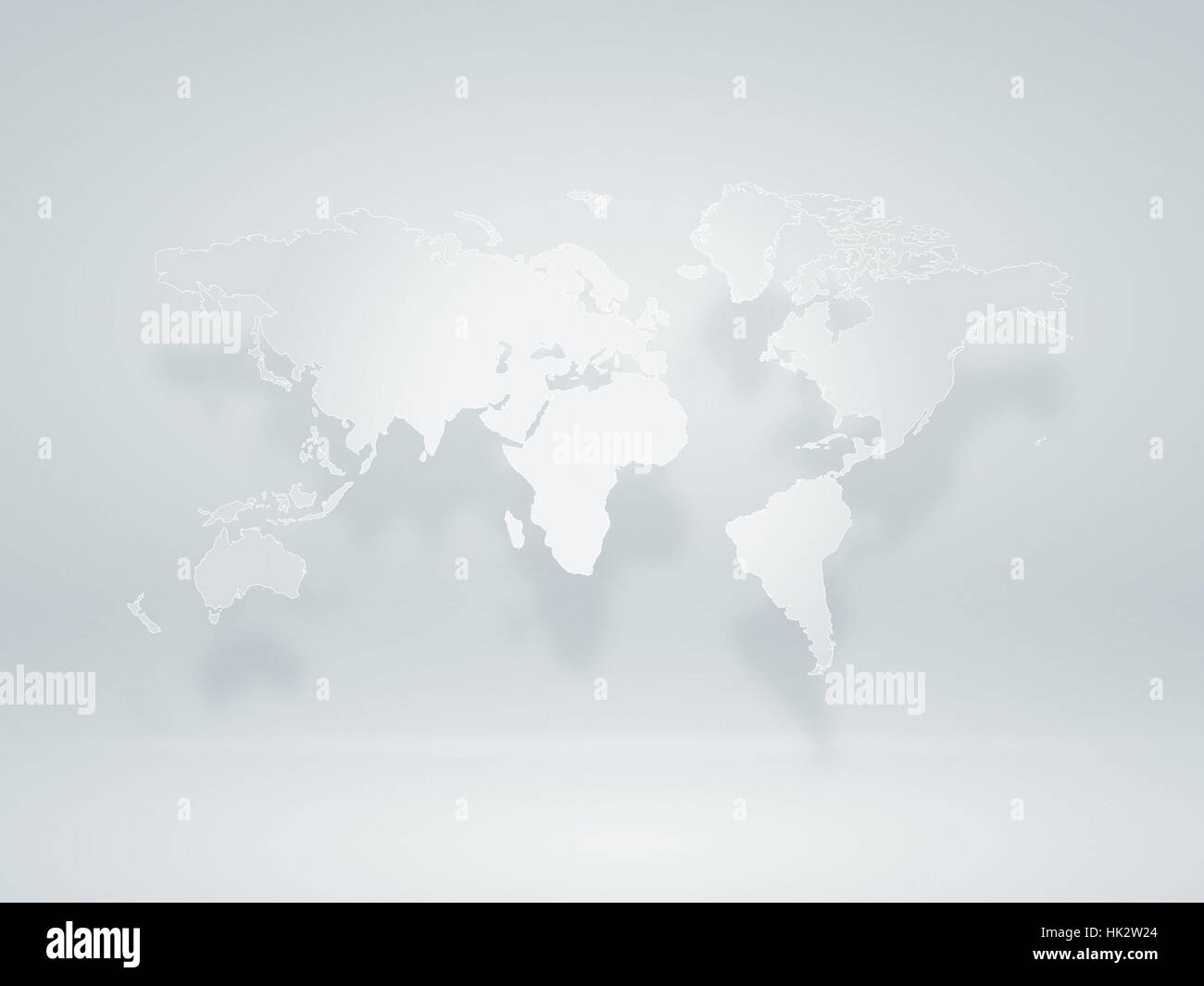 Image of a light blue world map Stock Photo - Alamy