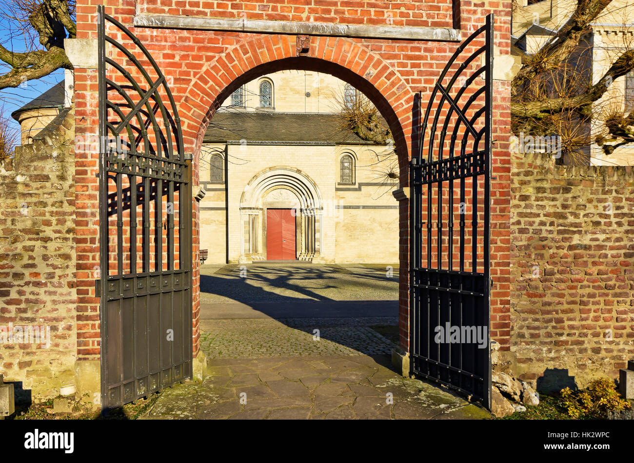detailed views of the basilica and the mission house of the monastery ...