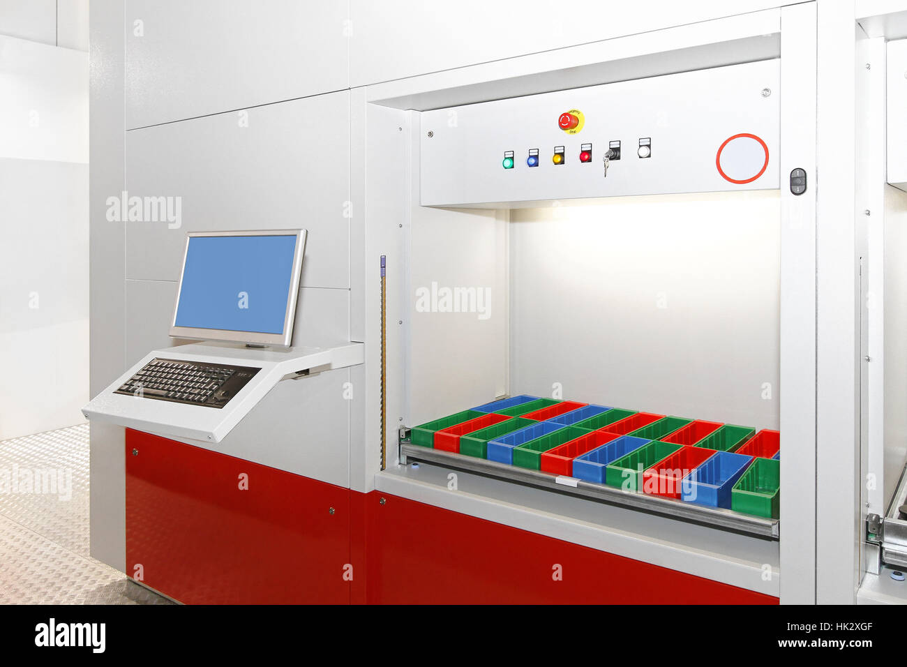 industry, industrial, monitor, vertical, shelf, warehouse, high, rack ...