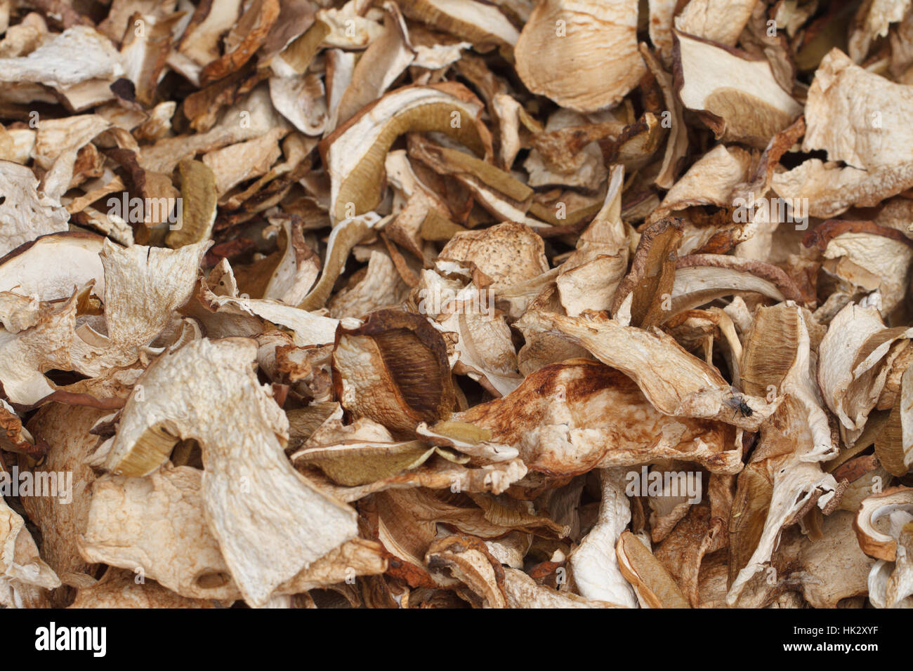 Background of dried sliced ceps. close up Stock Photo - Alamy