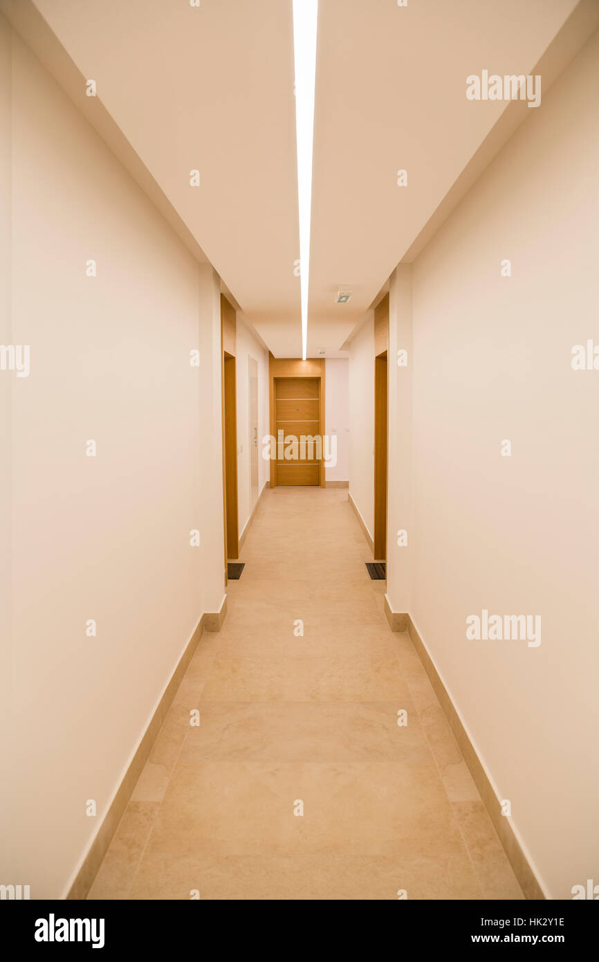 Corridor in modern building Stock Photo - Alamy