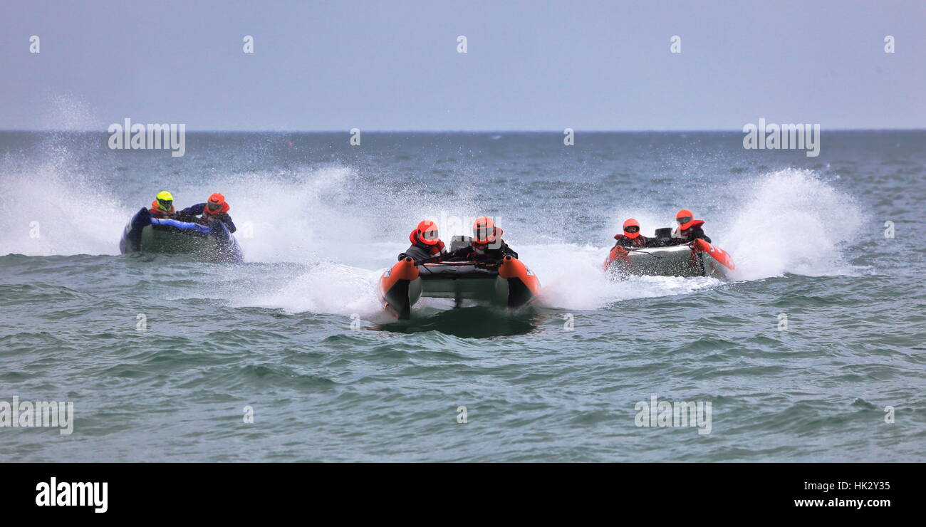 Thundercat offshore RIB circuit racing at Bournemouth Beach Dorset UK ...