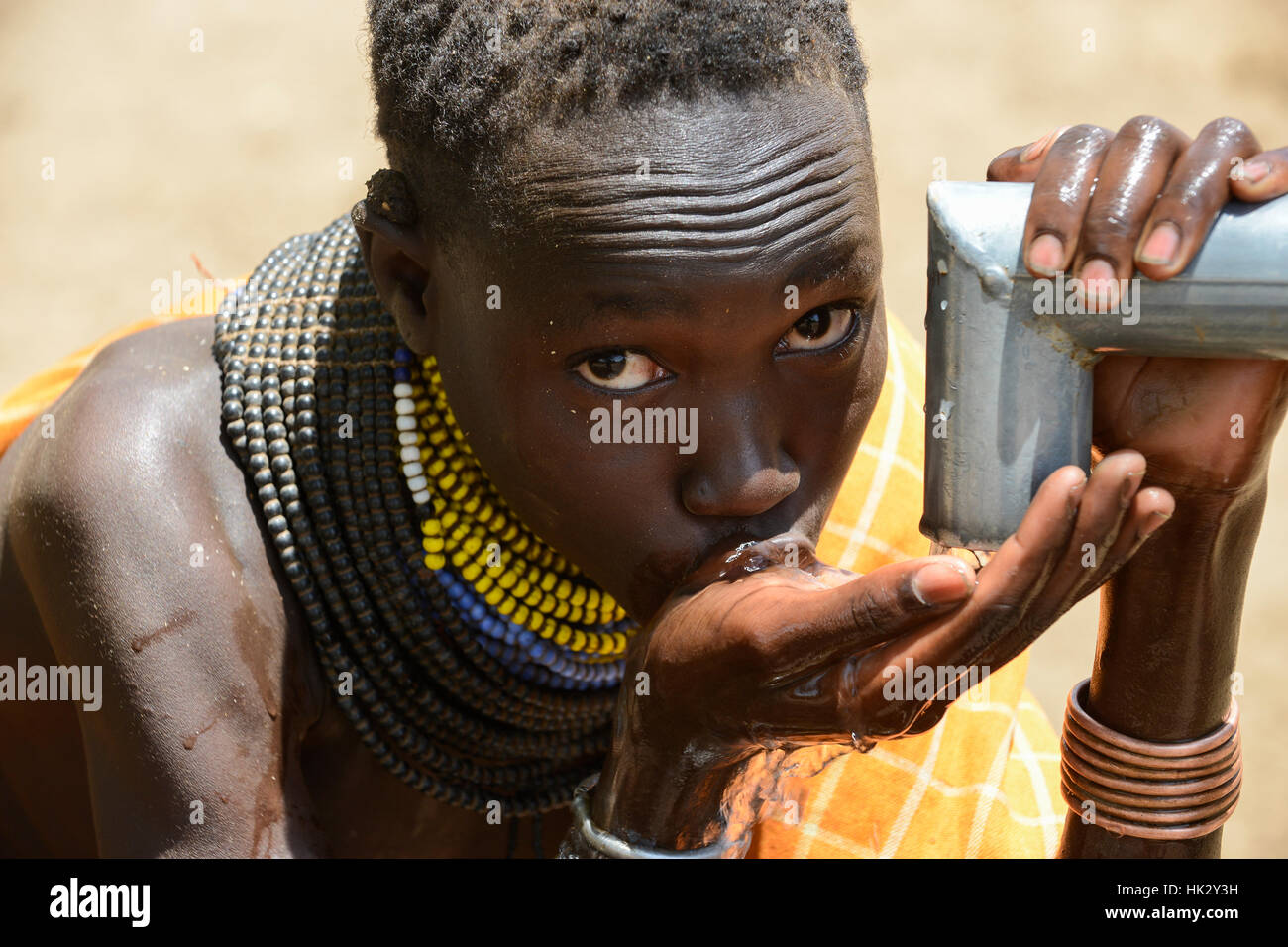 ETHIOPIA, Southern Nations, Lower Omo valley, Kangaten, village Kakuta ...