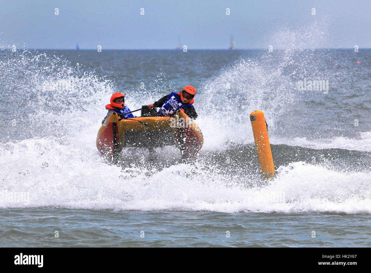 Thundercat offshore RIB circuit racing at Bournemouth Beach Dorset UK ...