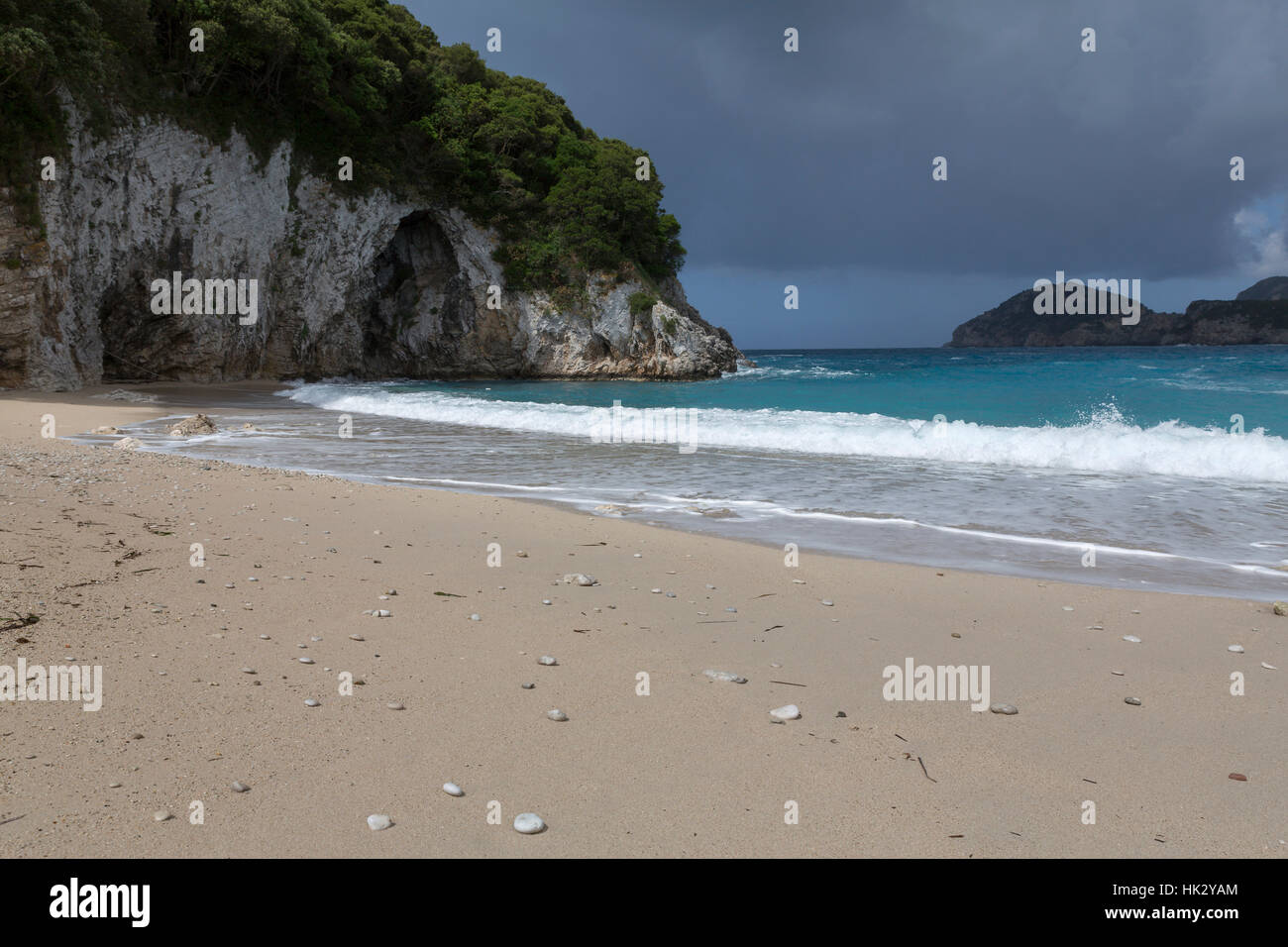 rovinia beach in liapades on corfu island,greece Stock Photo - Alamy