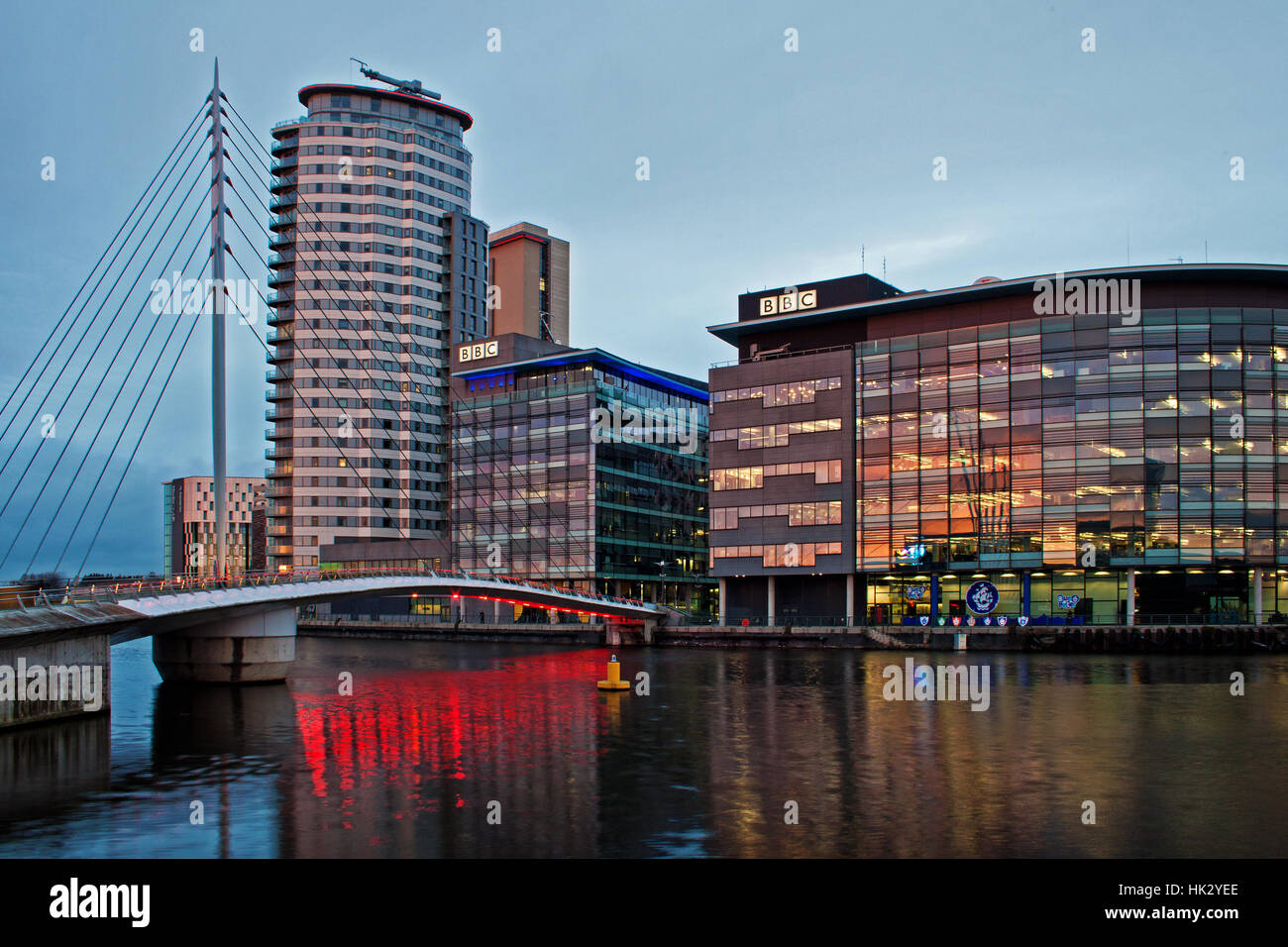 Bridge to Media City Stock Photo - Alamy