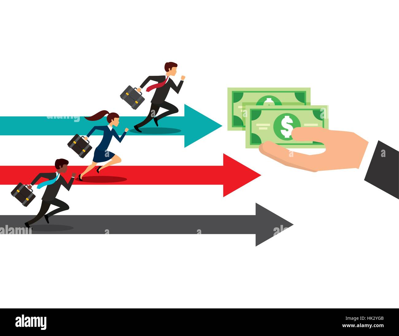 businessman running icon over background. colorful design. business ...