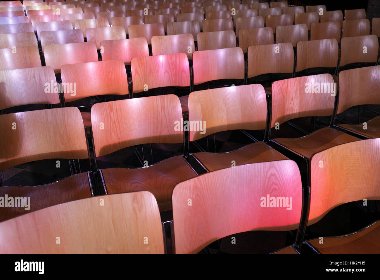 Rows of chairs, seen in Ely Cathedral Stock Photo - Alamy