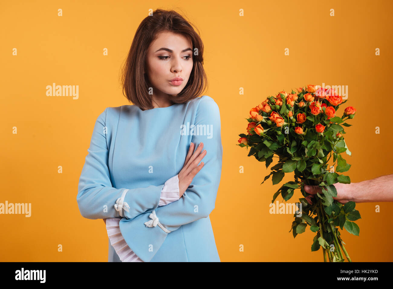 Giving present angry hi-res stock photography and images - Alamy