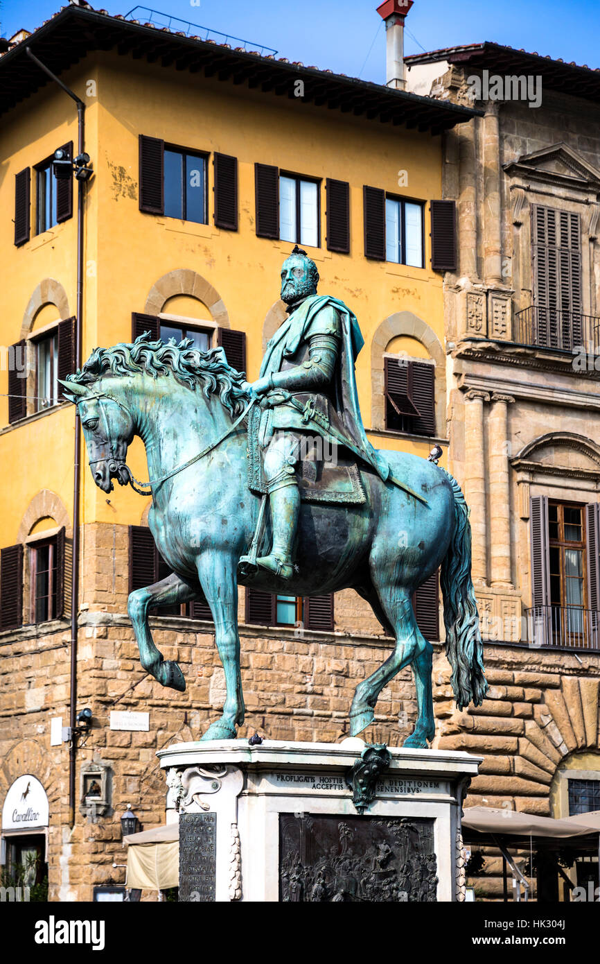 Equestrian Statue of Cosimo I by Giambologna (Jean Boulogne), Piazza ...
