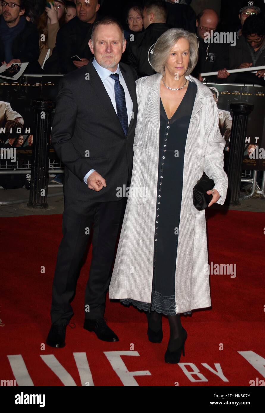 London.UK. Robert Glenister and wife Celia Glenister at the Live By ...