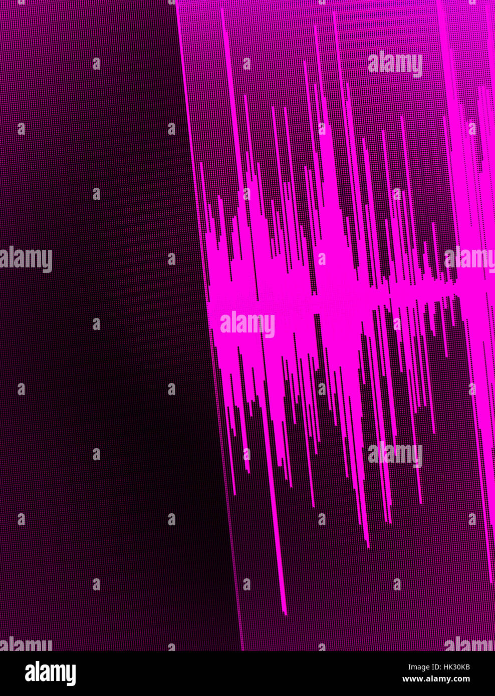 Sound recording studio audio wave on computer screen in professional ...