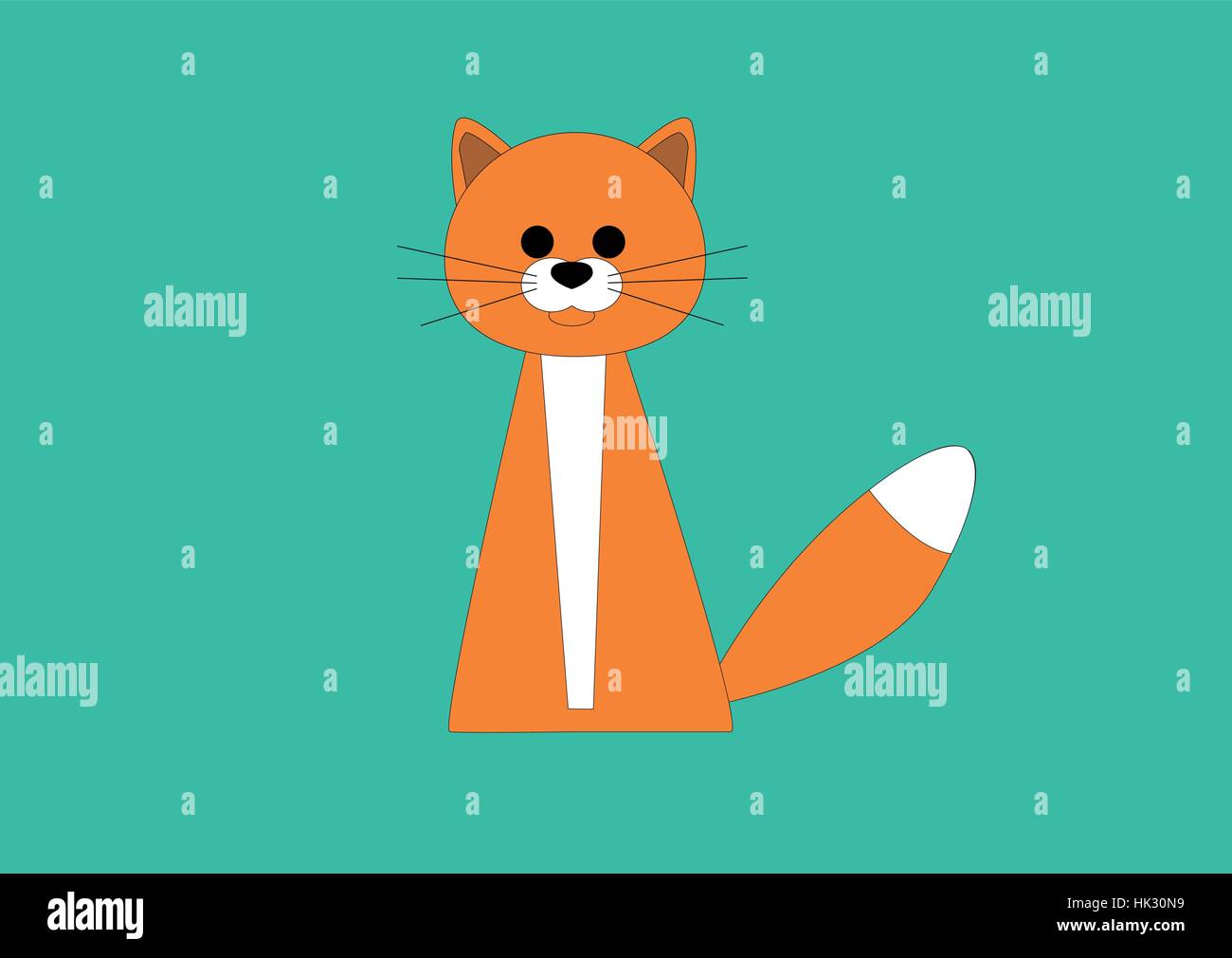 Cat head on pink Stock Vector Images - Alamy