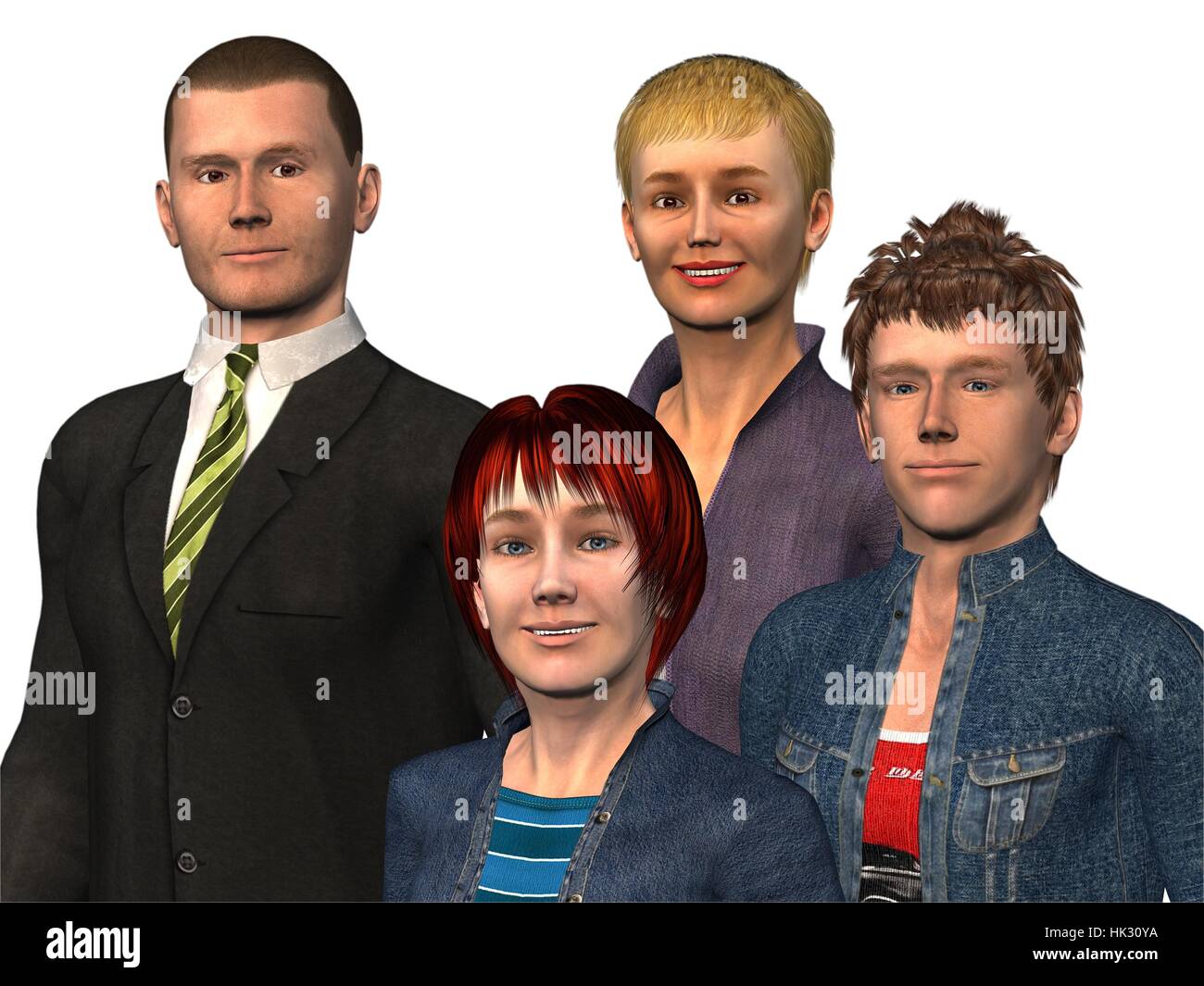 a happy and sympathetic affluent family Stock Photo - Alamy