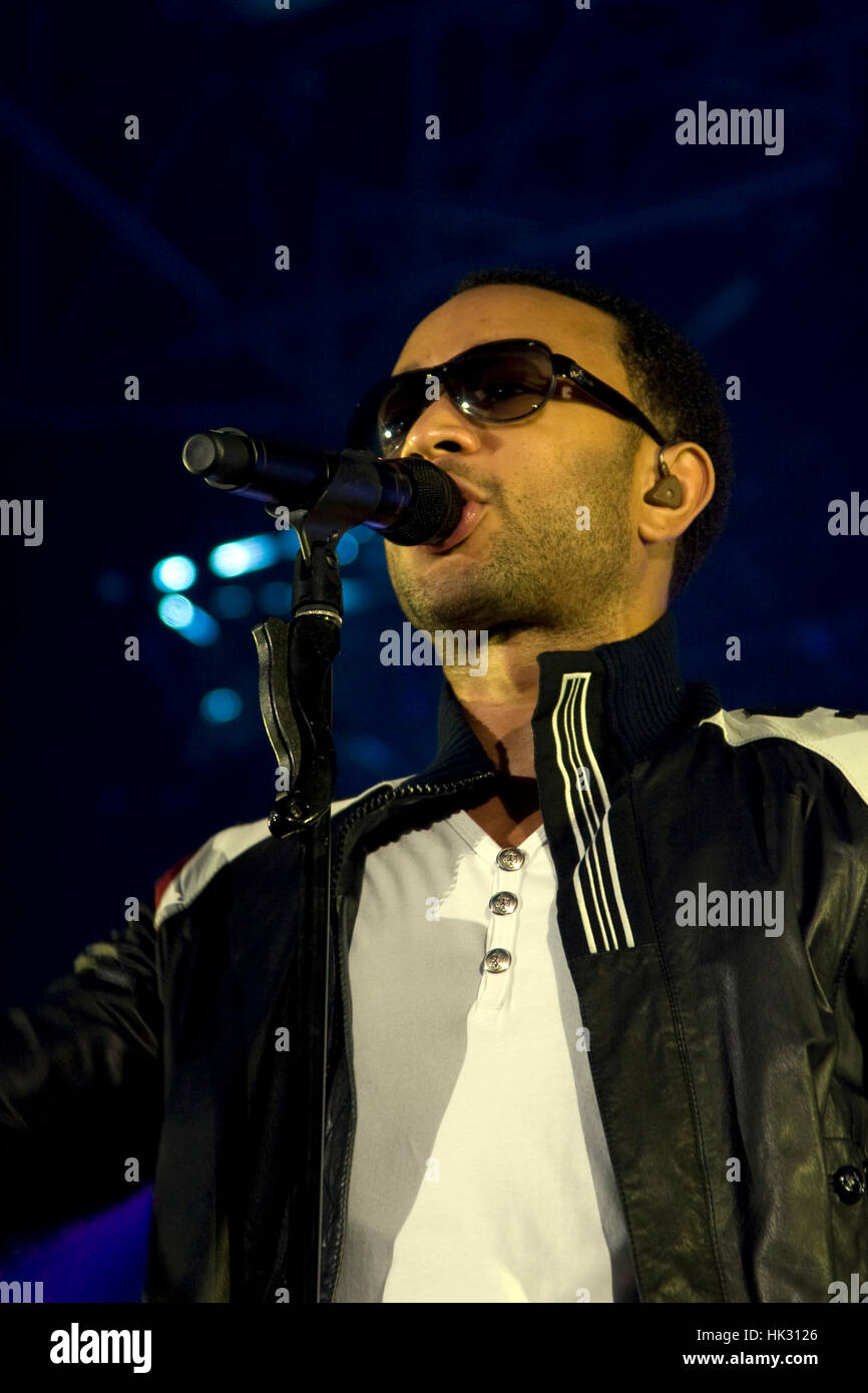 Padua, Italy - March 23, 2009 - Singer JOHN LEGEND performs at Palanet ...