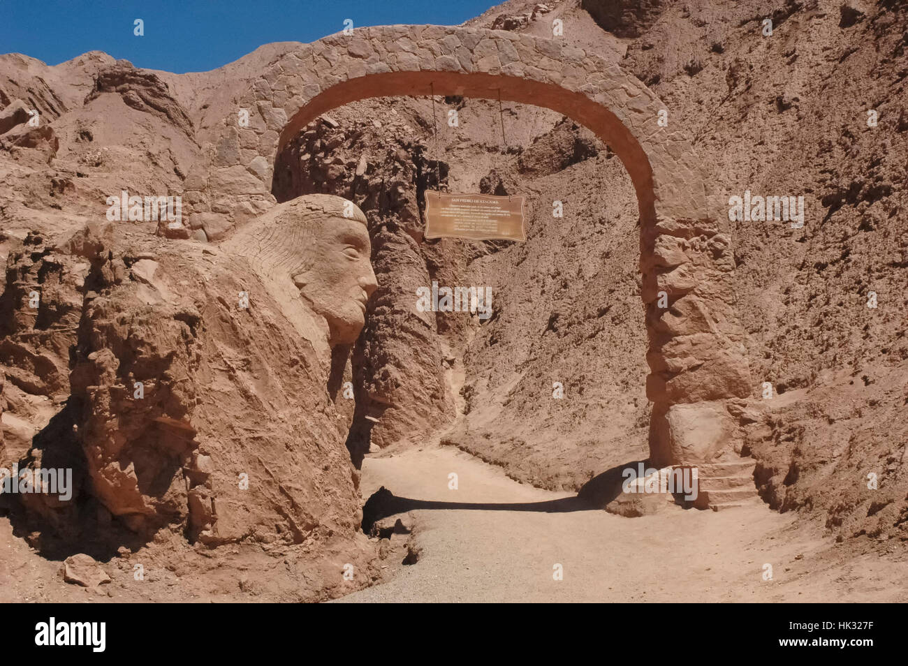 The access of the Pucara de Quitor Stock Photo - Alamy