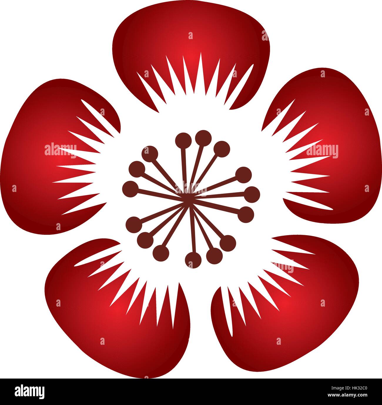 Isolated traditional flower Stock Vector Image & Art - Alamy