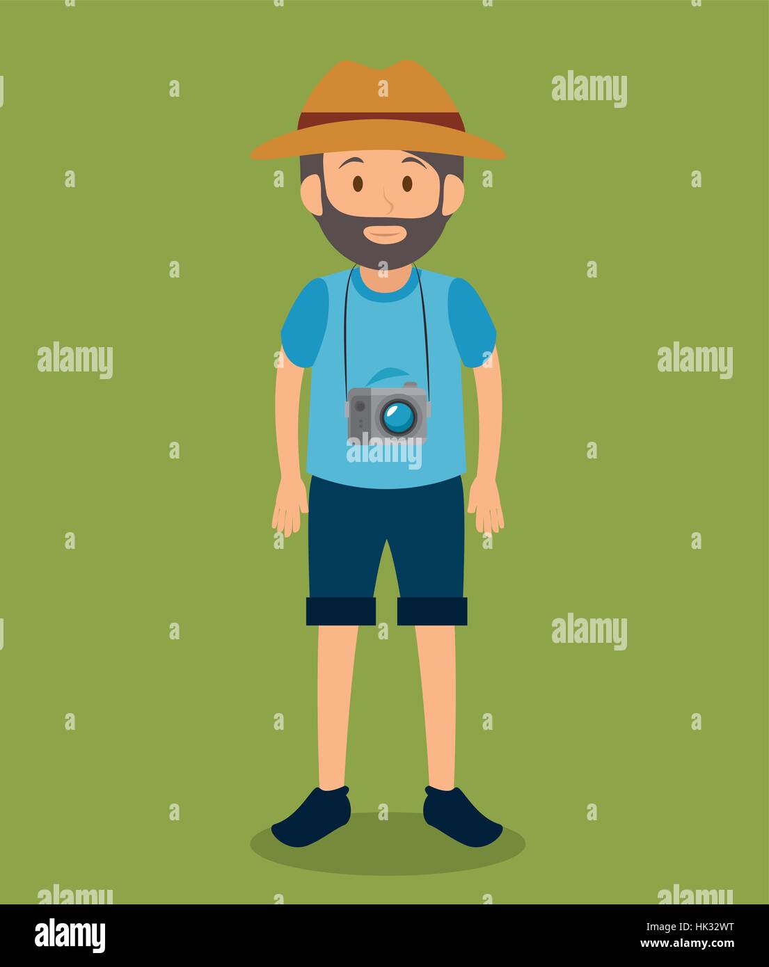 man tourist avatar character vector illustration design Stock Vector ...