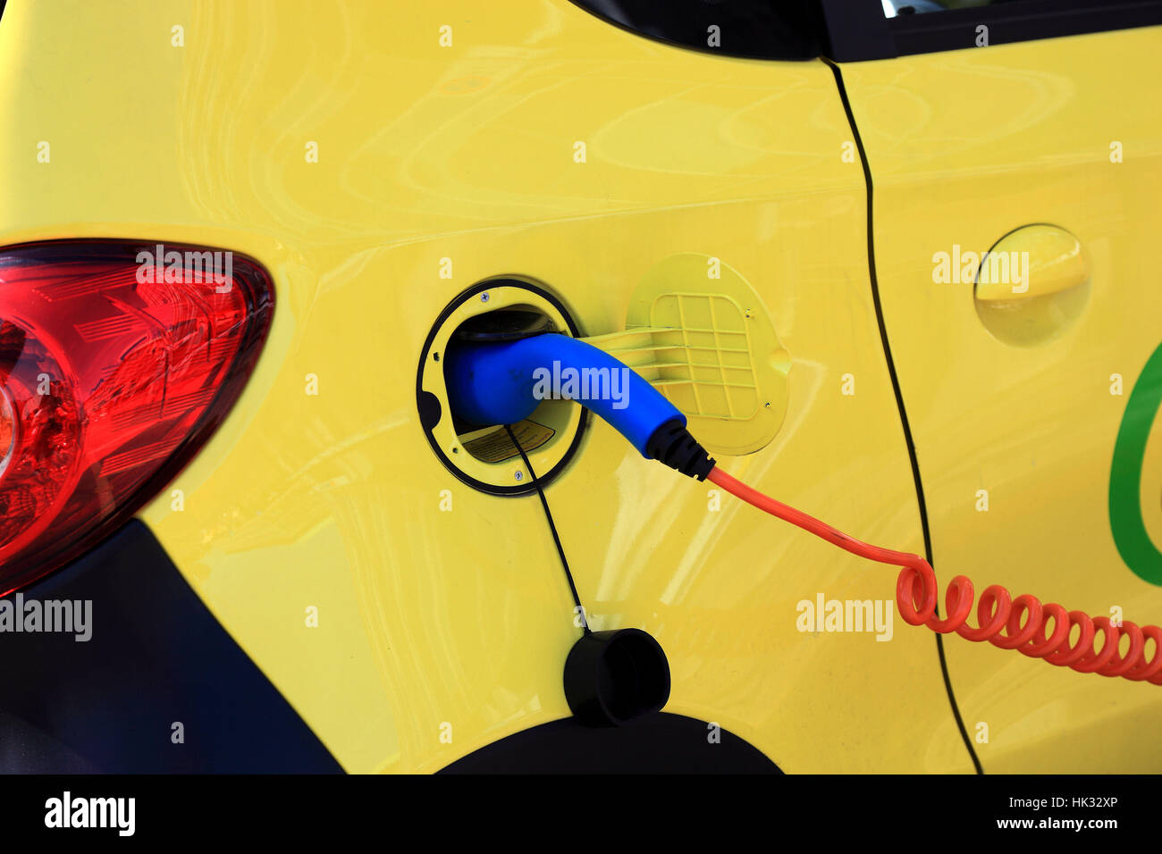 Italy, city of Milan, electric car sharing service, electric cars, e ...