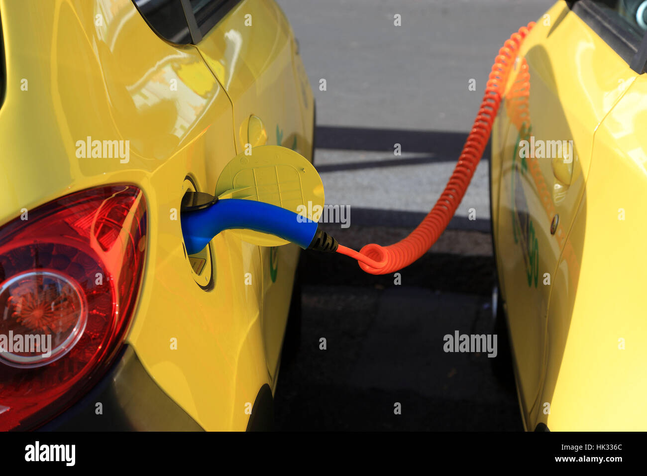 Italy, city of Milan, electric car sharing service, electric cars, e ...