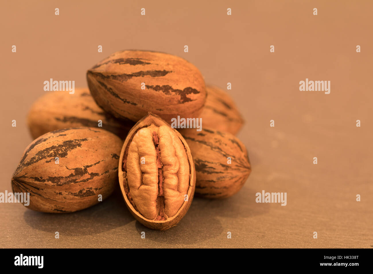 Group of Pecan Nuts Stock Photo - Alamy
