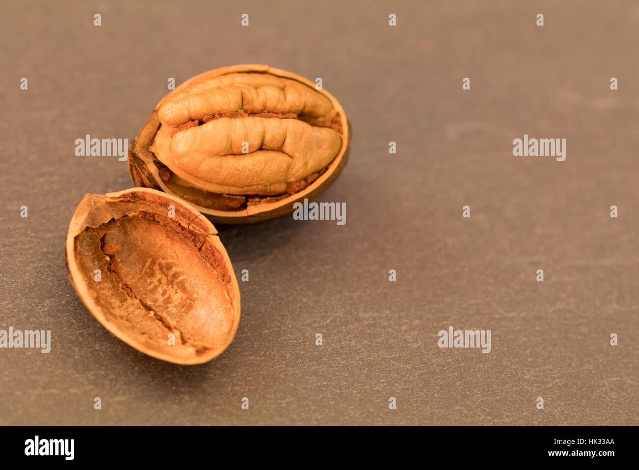 Cut out of Pecan Nuts Stock Photo - Alamy