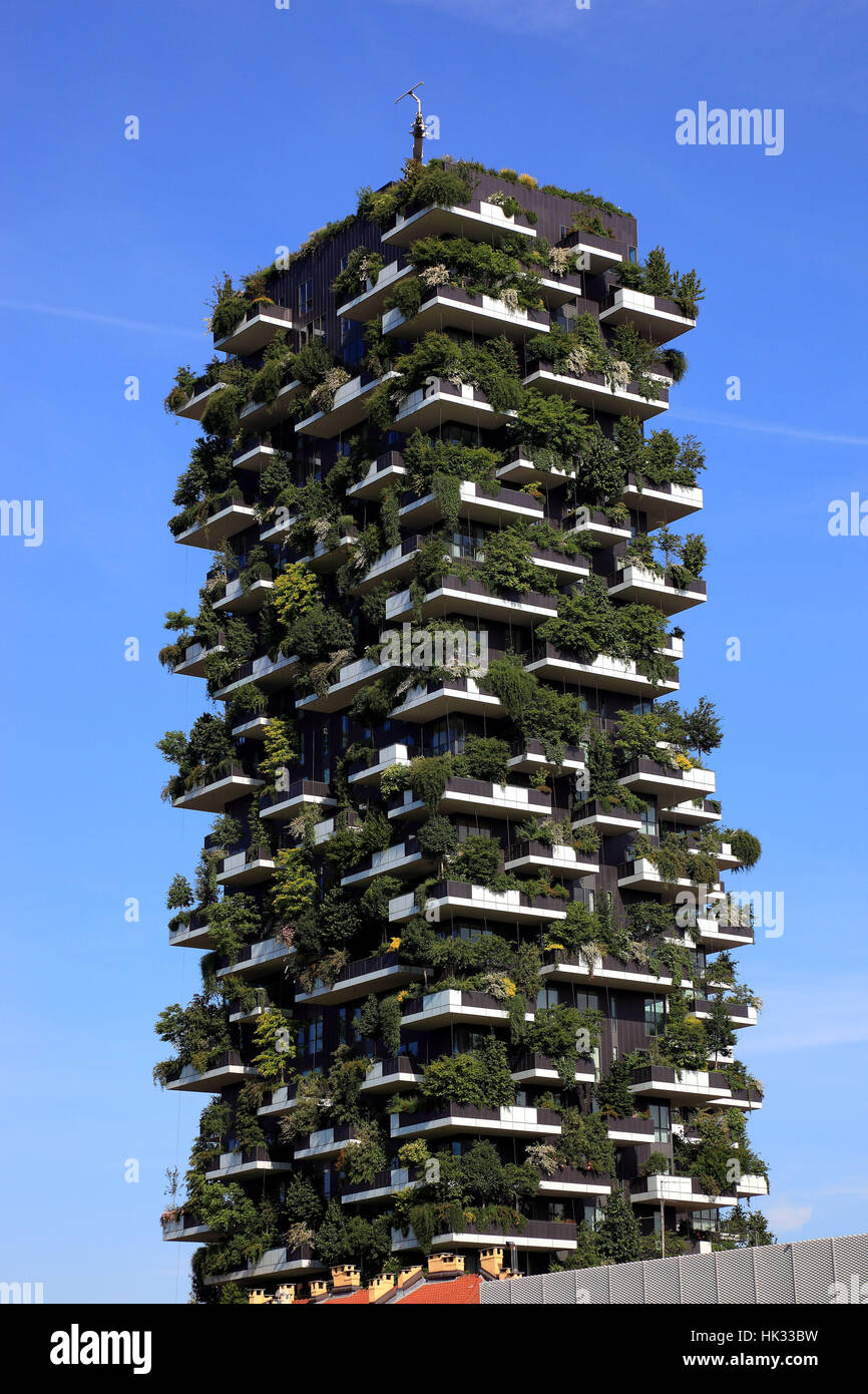 Italy, City of Milan, Project, Bosco Verticale, vertical forest, high ...